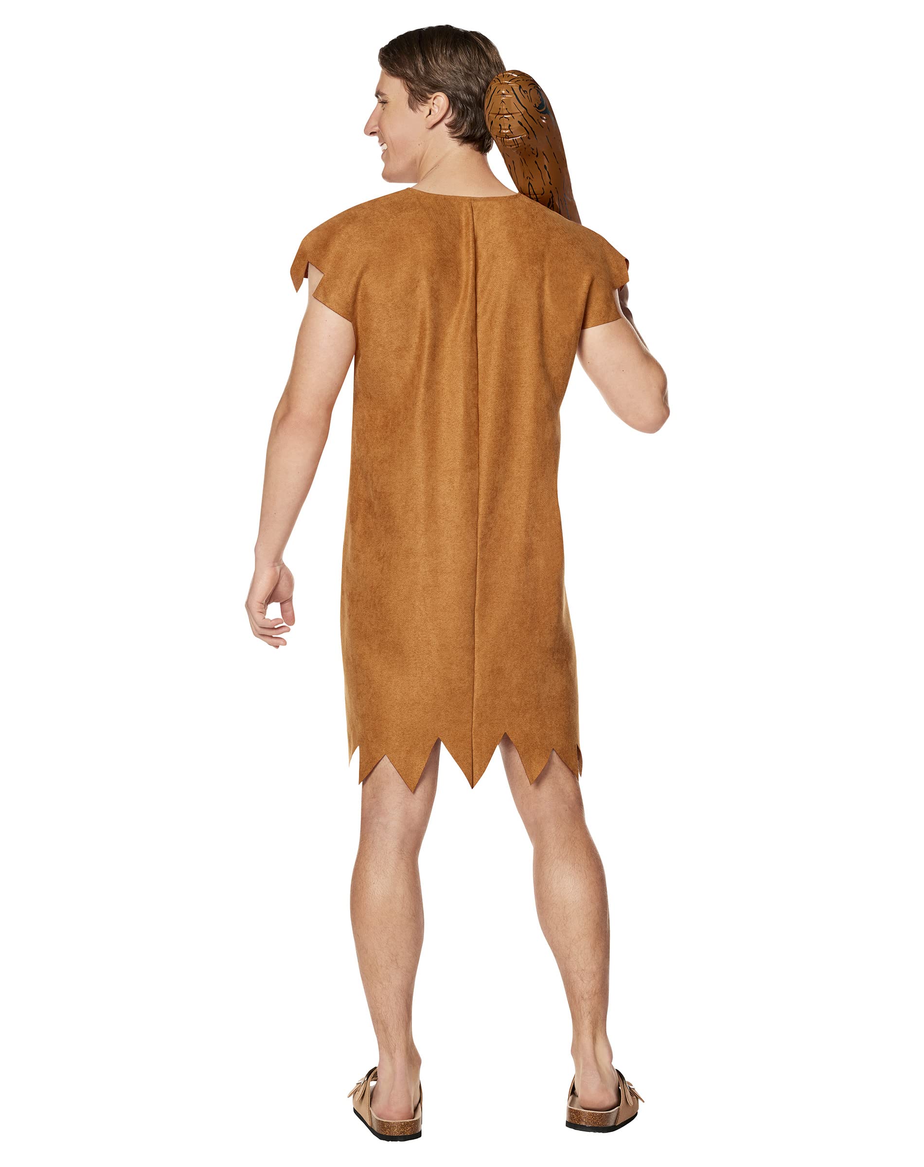 Spirit Halloween The Flintstones Adult Barney Rubble Costume | Officially licensed | Pullover style | Caveman costume - (XXL)