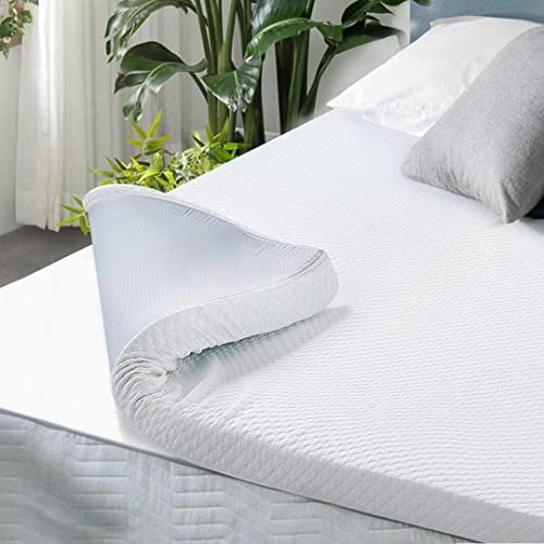 ORTHOMTEX 3 Inch Cooling Gel Memory Foam Mattress Topper King Size Bed,Removable Soft Cover, Comfort Body Support - Pressure Relief,10 Year Warranty
