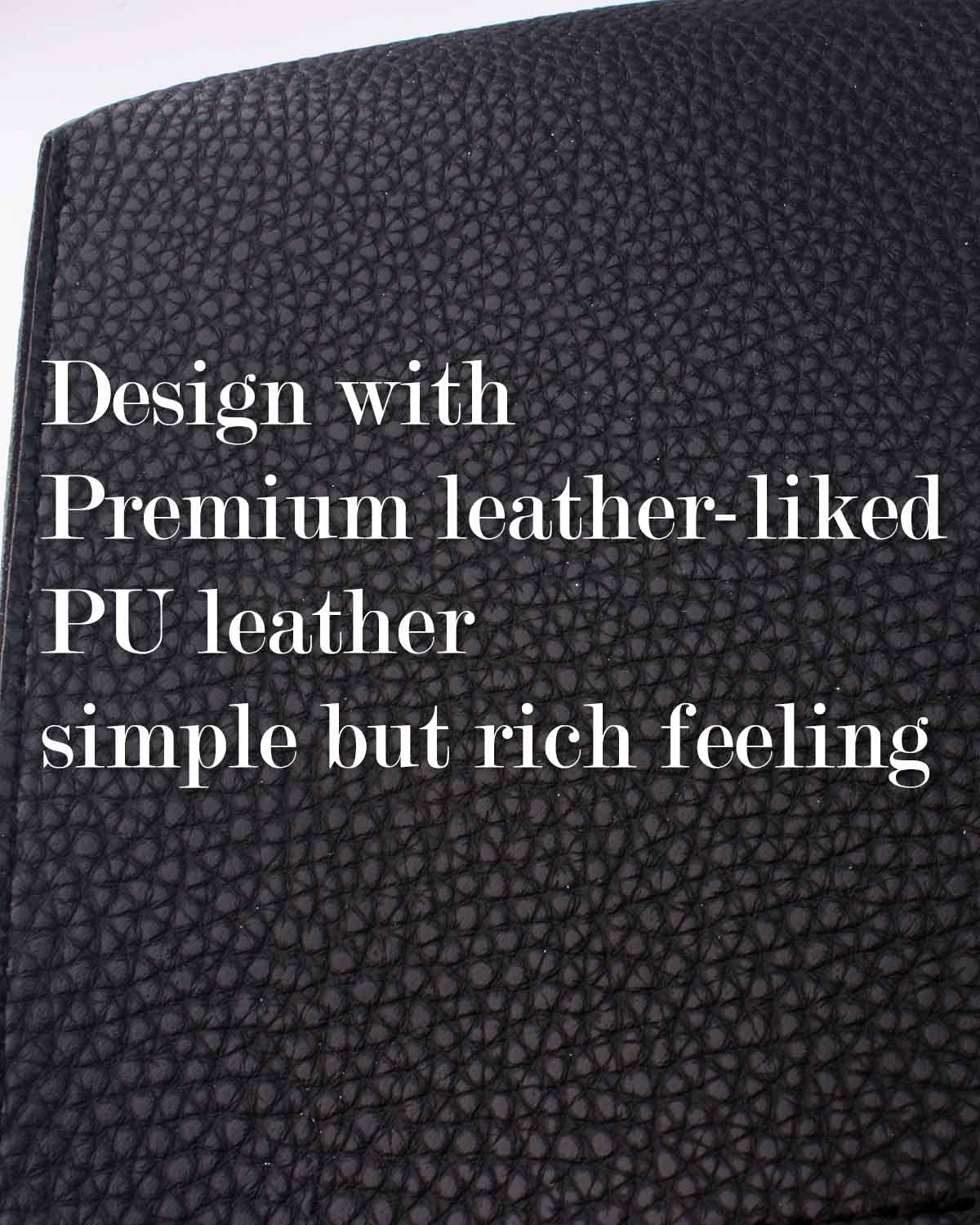 Tissue Box Holder Rectangular Leather – with Bottom Belt [JESMINI, Black] Modern Long PU Leather Rectangle Tissue Box Cover Holder Decorative for Bathroom Vanity Countertop/Night Stands/Office Desk