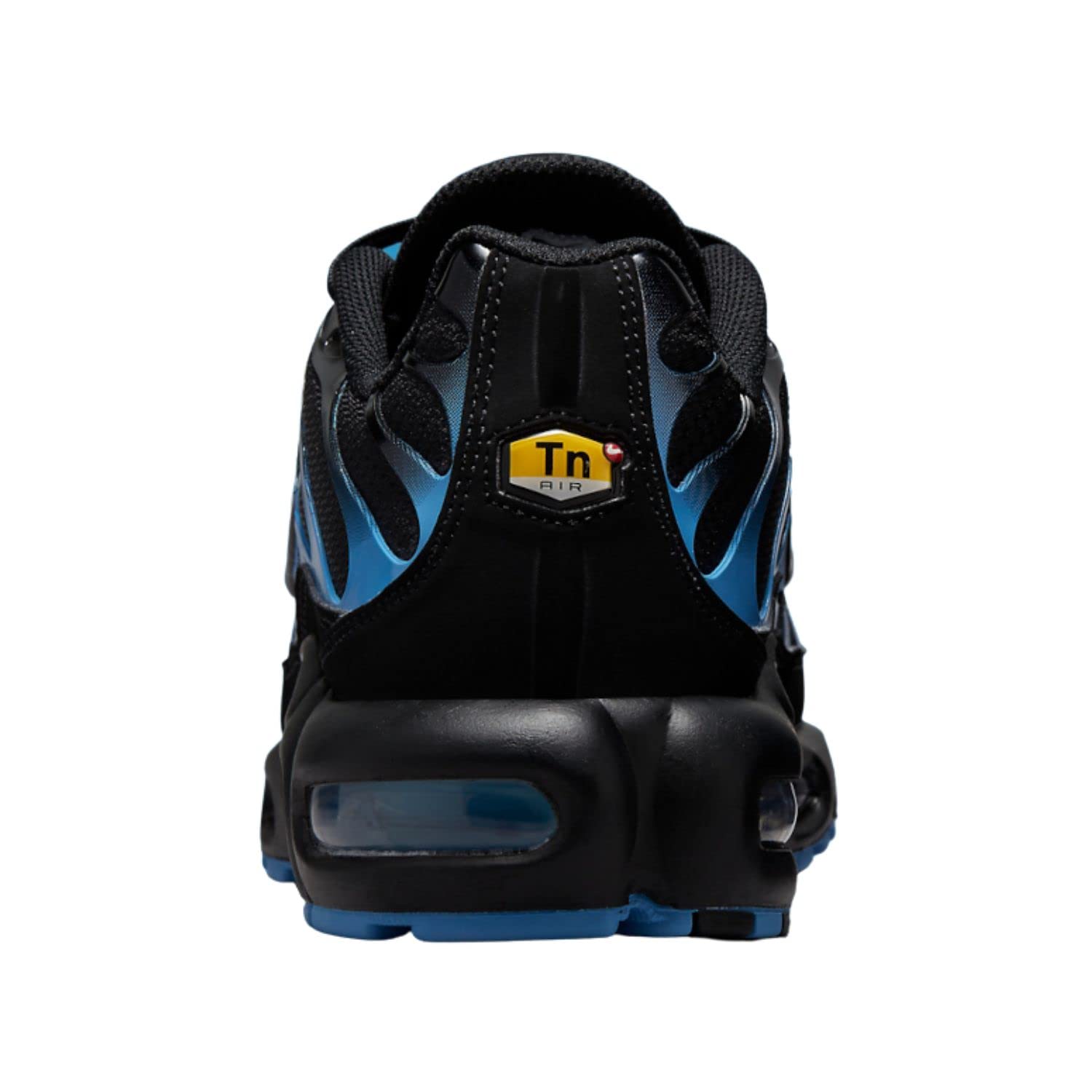 NIKE Unisex Air Max Plus Shoes, Black Black University Blue, 9.5 US Men