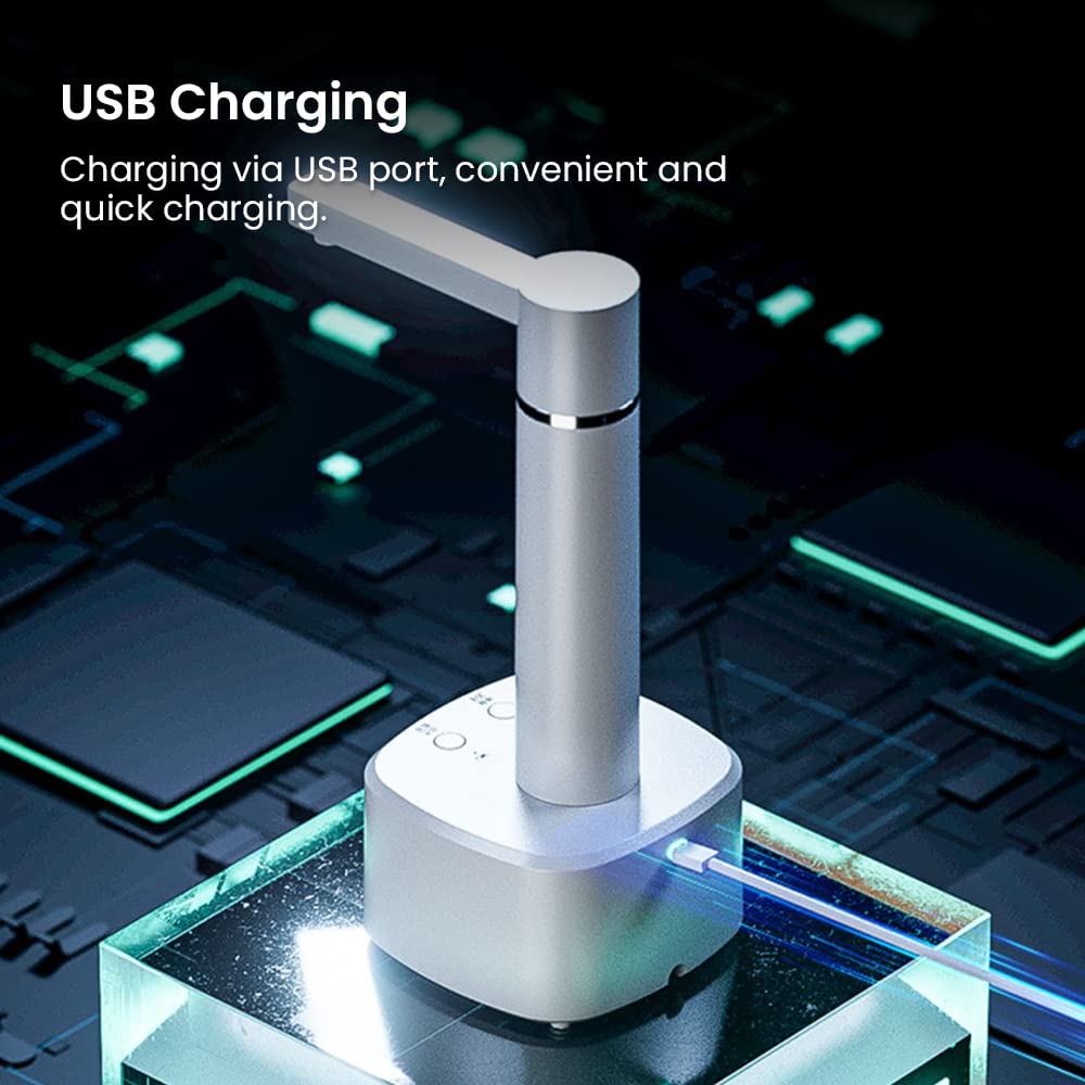 Desktop Water Dispenser for 5 Gallon Bottle, Electric Water Pump Portable USB Charging with 3 Water Jug Cap for Home, Office, Outdoor, 5 Gallon Water Dispenser
