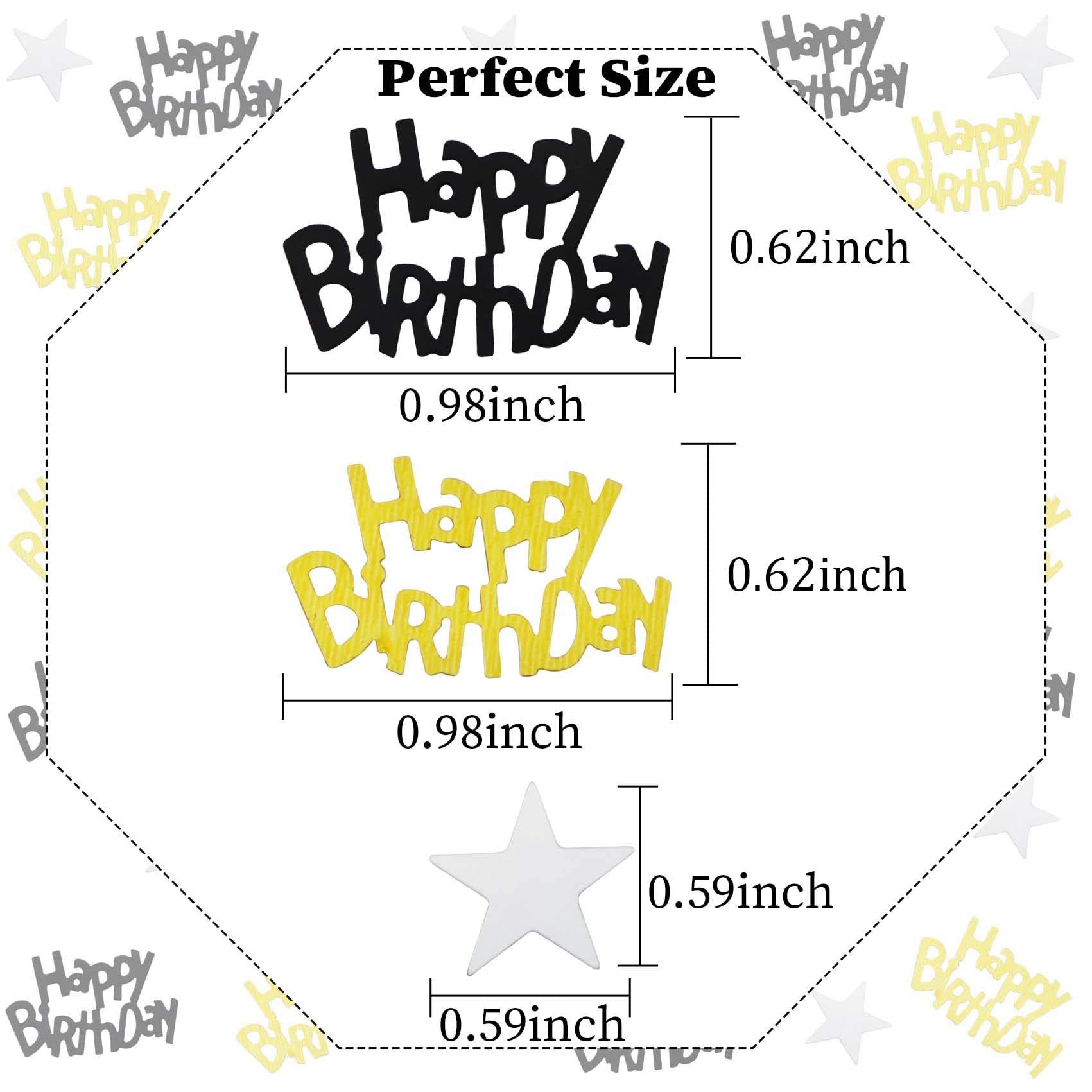 Birthday Confetti Tabletop Scatter Confetti Sequins Confetti Table Decorations Birthday Party Decorations, Baby Shower (Black Gold)