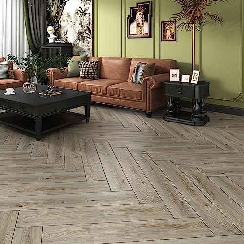 STICKEEP 6" x 36" Peel and Stick Vinyl Floor Tile Roll Floor Tiles Peel and Stick Waterproof Adhesive Peel and Stick Flooring Temporary Flooring for Renters Bathroom Bedroom Kitchen Camper 4 Pack