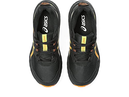 ASICS Kid's PRE Venture 9 Grade School Running Shoes, 5.5, Black/Bright Orange