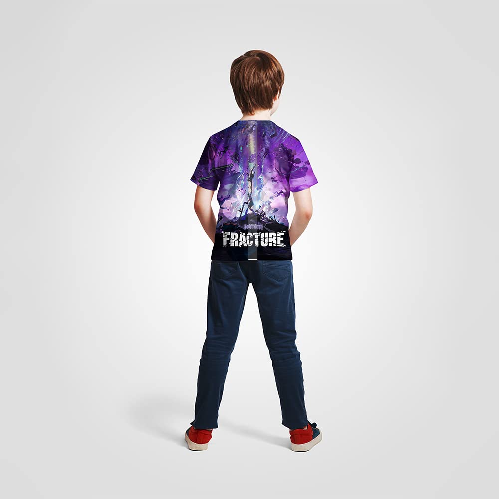 Kids Battle Royale T-Shirt Teen 3D Printing Game Short Sleeve for Boys and girlssA-003-Medium