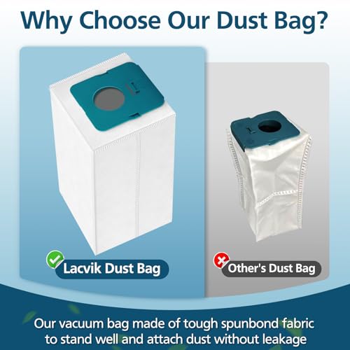 VCA-ADB953 Dust Bag, 6 Pack Vacuum Bags Replacement for Samsung VCA-ADB95 Bespoke Jet Cordless Stick Vacuum Cleaner Accessories Parts, VS20A95923B/AA, VS20A95923N/AA, VS20A95923W/AA