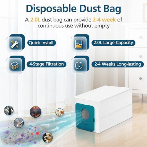 VCA-ADB953 Dust Bag, 6 Pack Vacuum Bags Replacement for Samsung VCA-ADB95 Bespoke Jet Cordless Stick Vacuum Cleaner Accessories Parts, VS20A95923B/AA, VS20A95923N/AA, VS20A95923W/AA