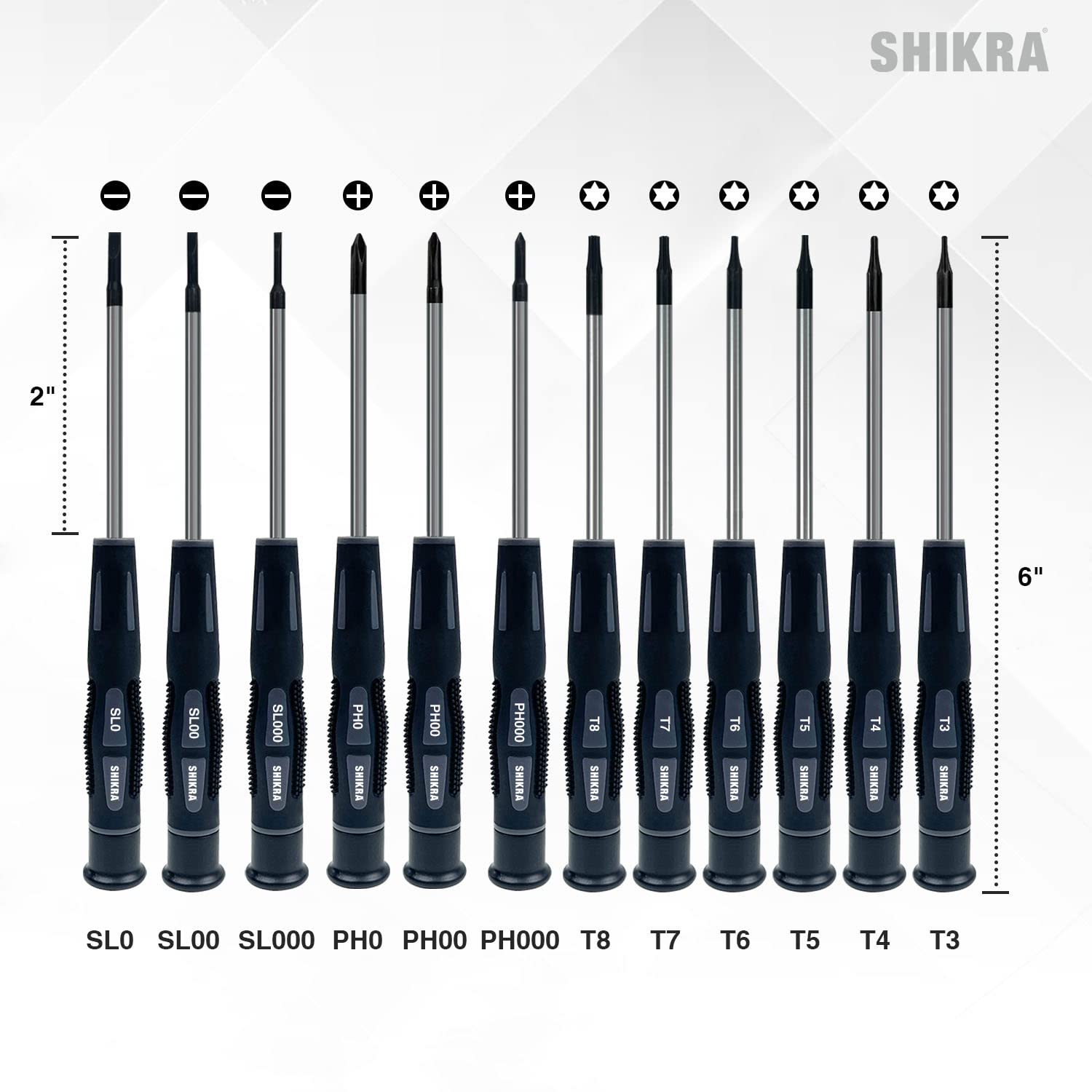 13 Piece Precision Screwdriver Set with Case, Torx, Phillips and Slotted Screwdriver, Magnetic Screwdriver Tool Kit with Magnetizer/Demagnetizer, Non-Slip Grip, for Electronics, Glasses Repair