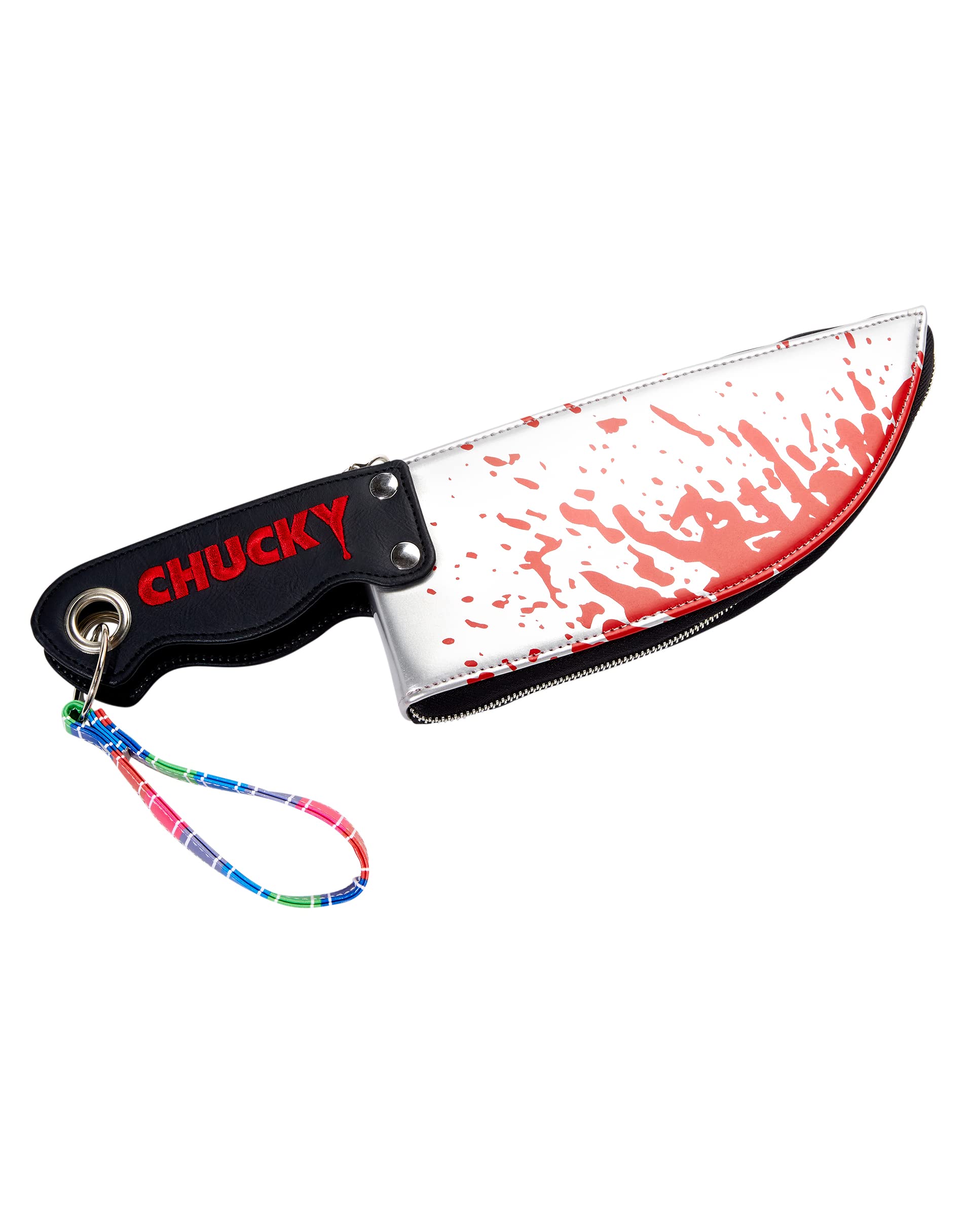 Spirit Halloween Chucky Knife Wristlet Bag | Officially Licensed | Good Guys | Horror Accessory Multicolored