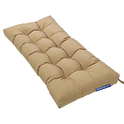 Wuisimiy Outdoor Bench Cushion,Porch Swing Cushions,Patio Replacement Cushions,51x19.5in for Garden Furniture Patio Lounger Bench Swing Loveseat,Khaki