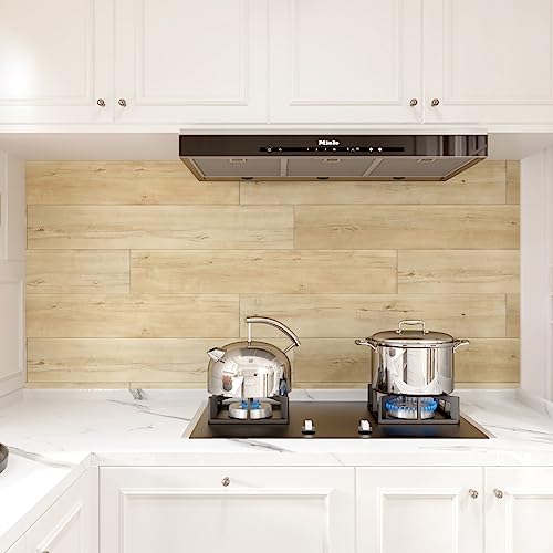 STICKEEP 6 x 36 in Floor Tile Peel and Stick Flooring Self Adheisve Wood Peel and Stick Floor Tile Bathroom Vinyl Floor Tiles Removable Vinyl Flooring Planks for Laundry Room Kitchen Stairs 4 PCS