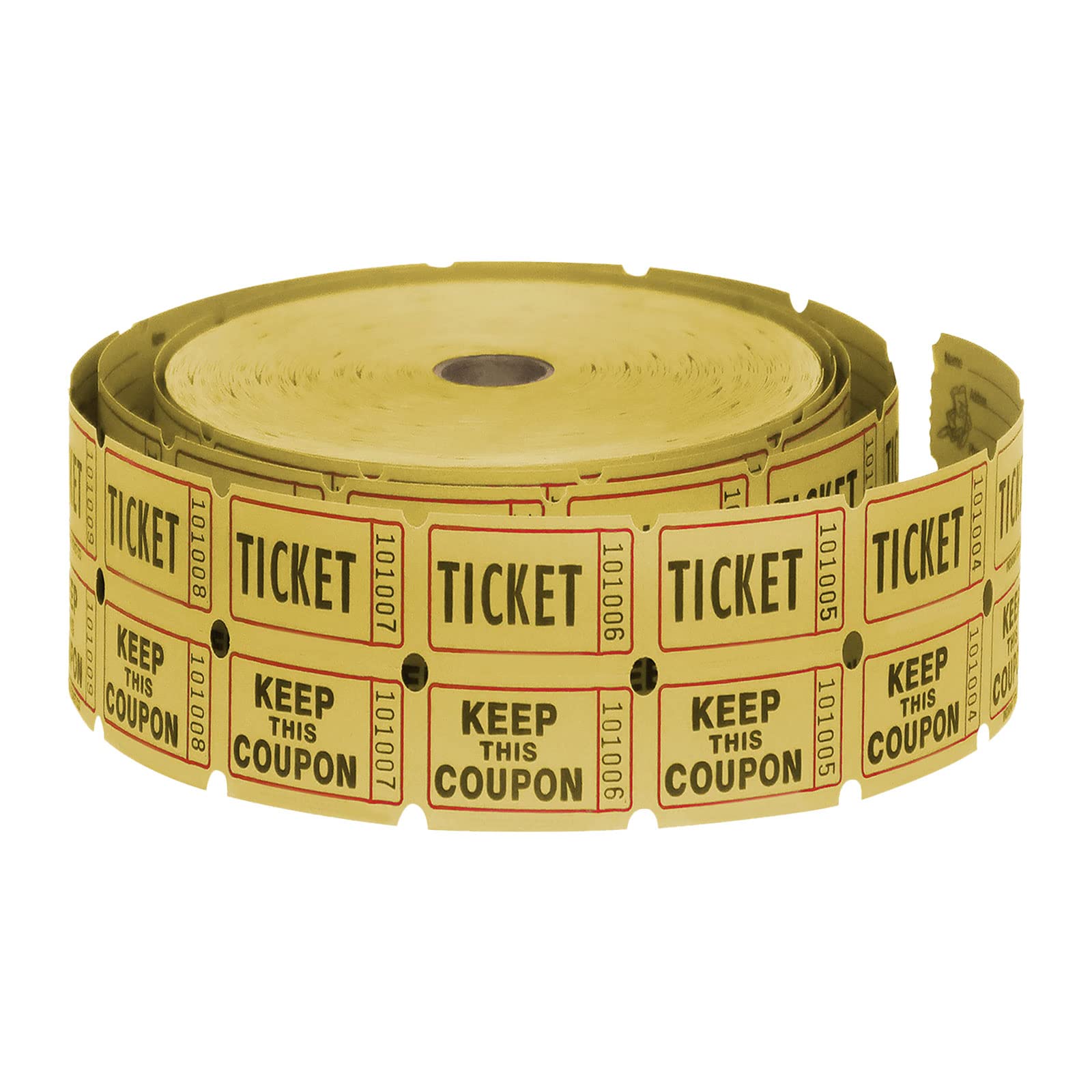 Hovico Raffle Tickets Double Roll - 2000 Ticket Count Per Roll - Raffle Drum Tickets Roll for Bingo Ballot Party