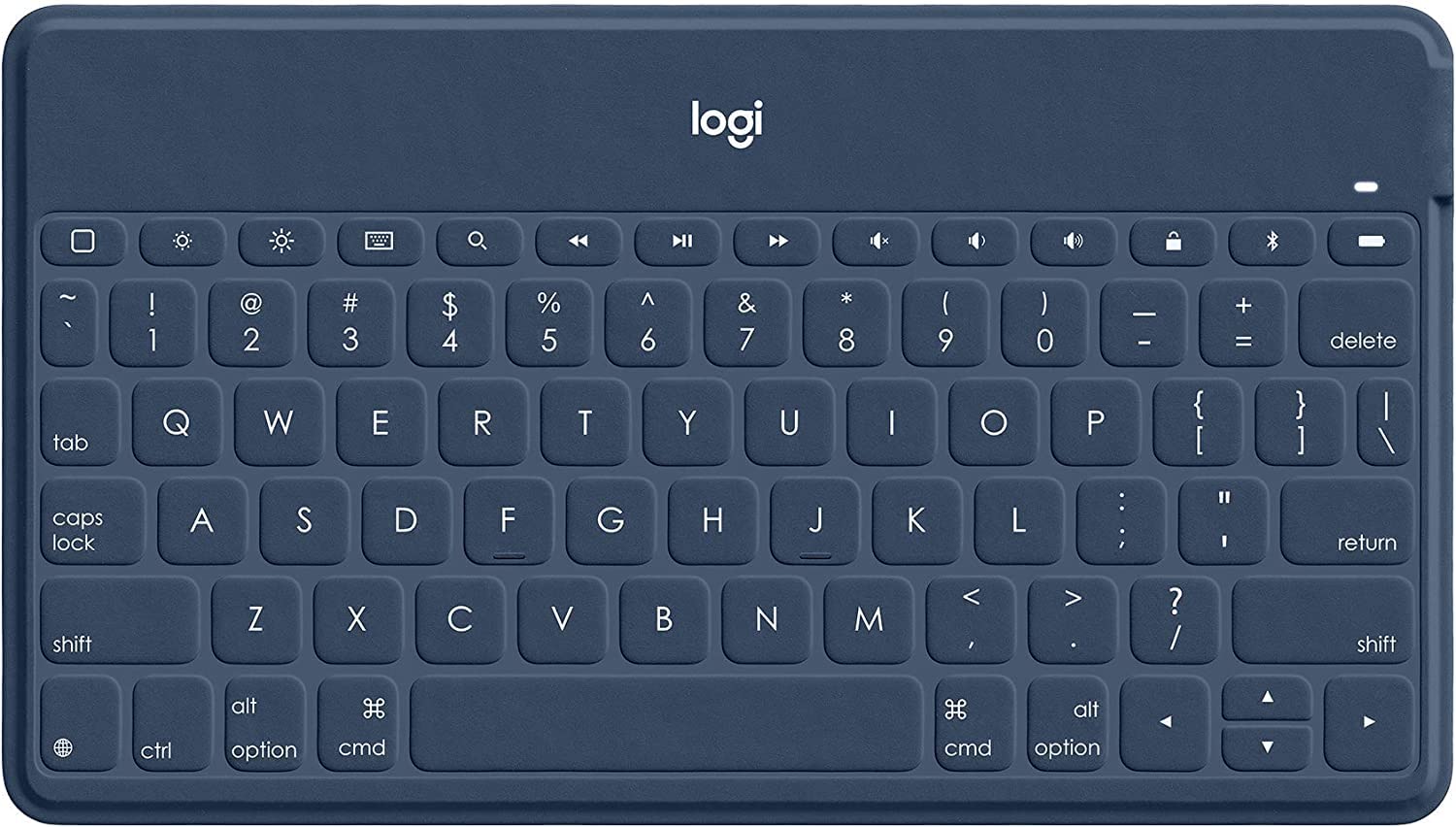 Logitech Keys-to-Go Super-Slim & Super-Light Bluetooth Keyboard for iPhone, iPad, Mac & Apple TV, Including iPad Air 5th Gen (2022) - Classic Blue (Renewed)