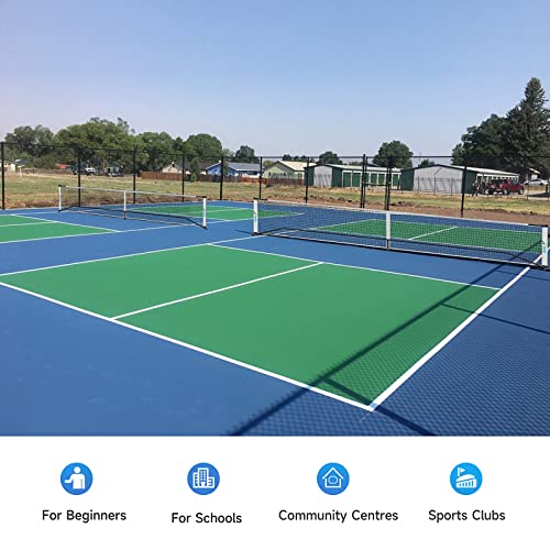 X-ACE 匹克球网-22 英尺(黑白网) X-ACE Regulation Pickleball Set with Net | 4 Paddles | 4 Outdoor Pickleball Balls - Portable 22FT Pickleball Net System All in One Pickle-Ball Equipment Carry Bag (NET)