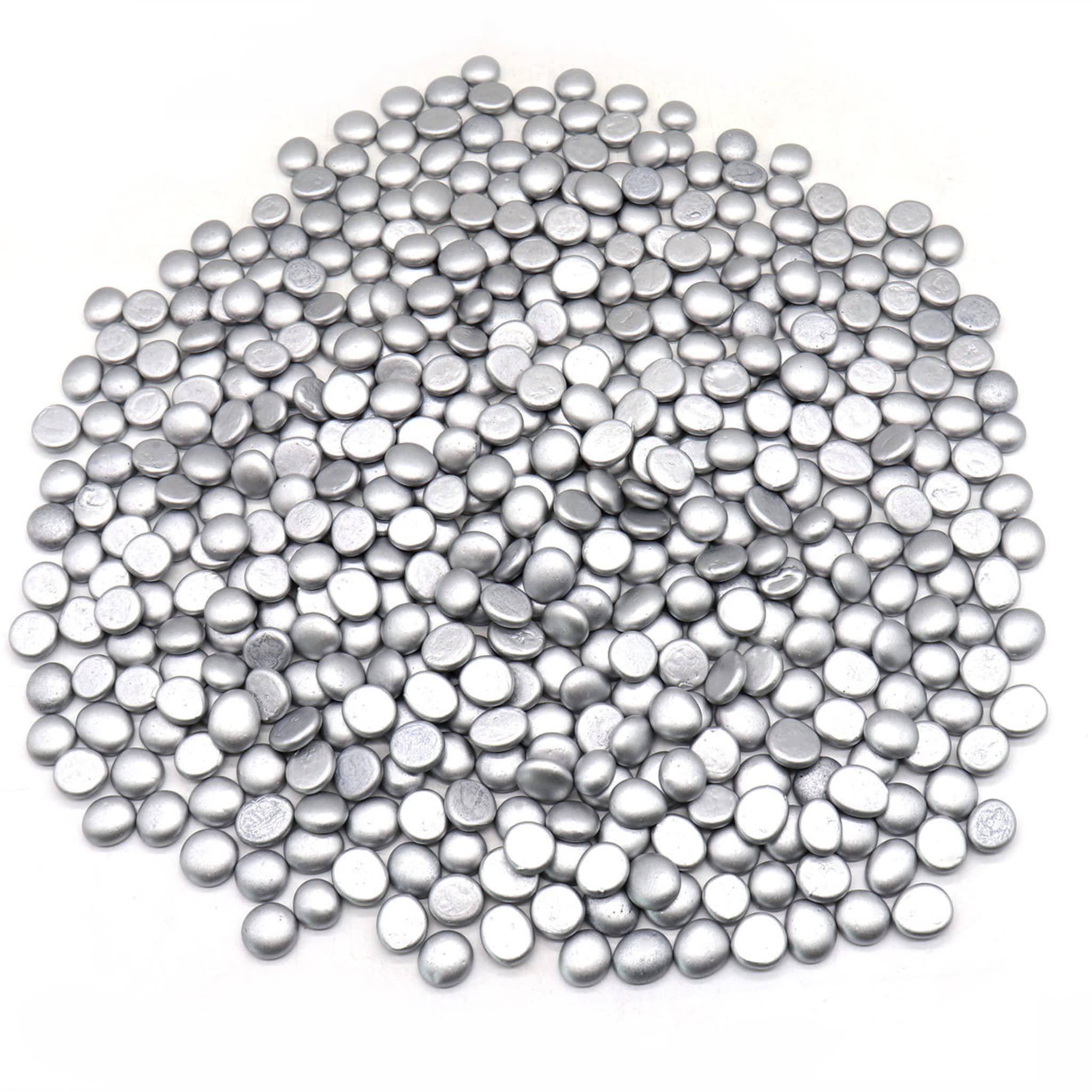 Koltose by Mash Silver Flat Marbles for Vases, 5 LB Decorative Beads Vase Fillers, Crafts, Table Scatter, Wedding and Party Centerpieces, Home Décor, Gemstones, Mosaics, Floral Displays Arrangements