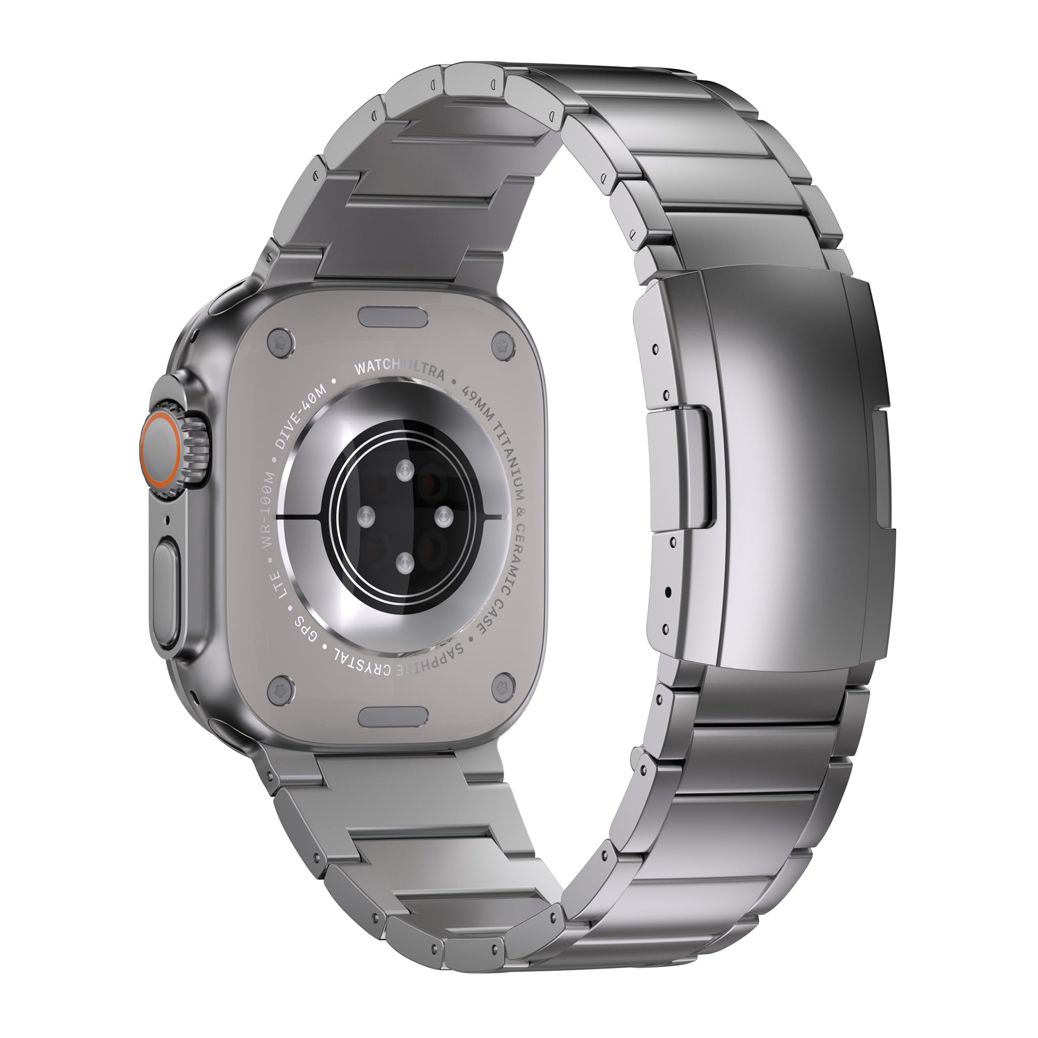 Ultra 2 Titanium Band 49mm Compatible with Apple Watch Ultra 2 & Ultra 1 Metal Band - Titanium Metal Bracelet