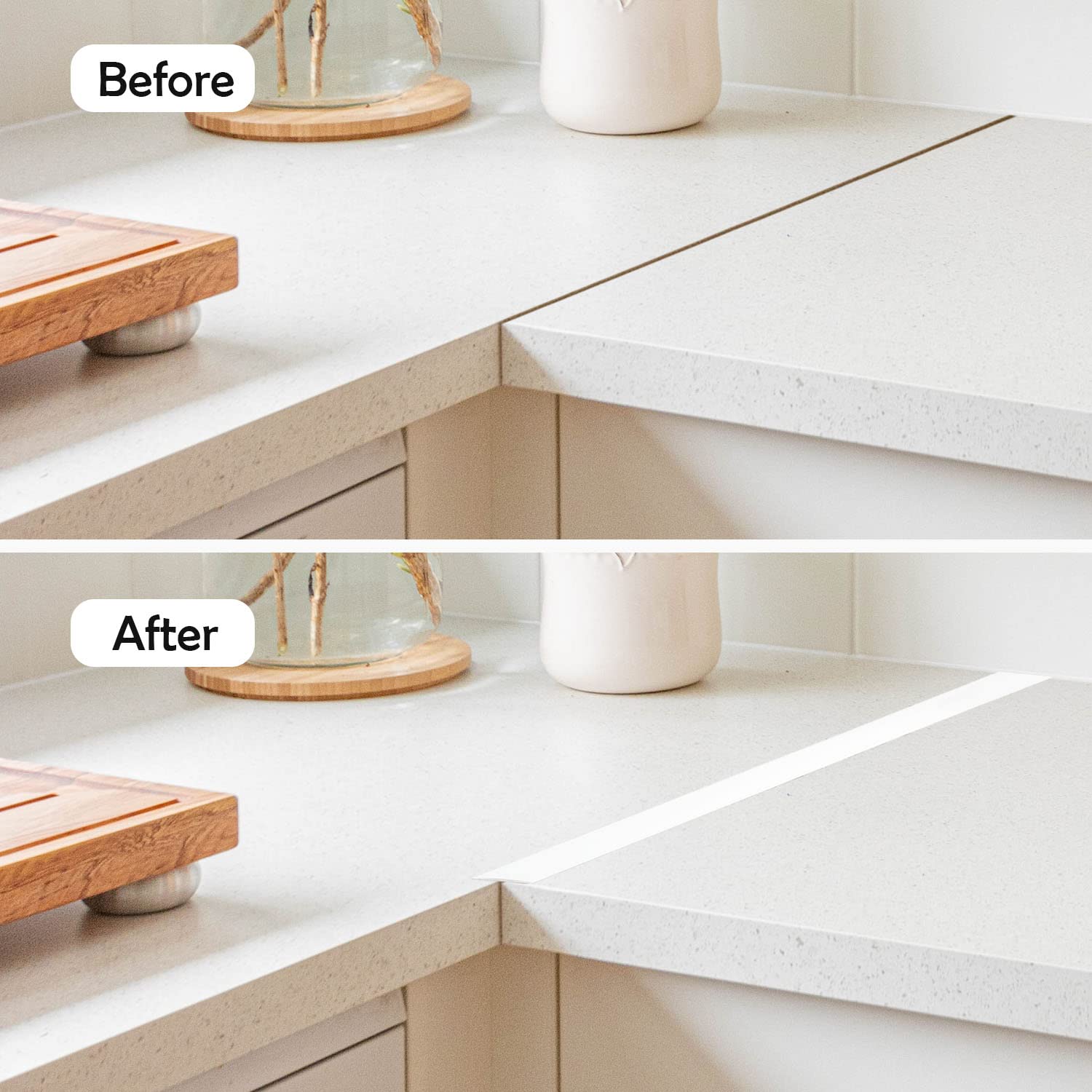Rubber Bond Floor Transition Strip, Self-Adhesive Vinyl Flooring Transitions Laminate Floor Cover Strips | Flat Divider Strip, Easy to Install & Peel (120 Inches, White)