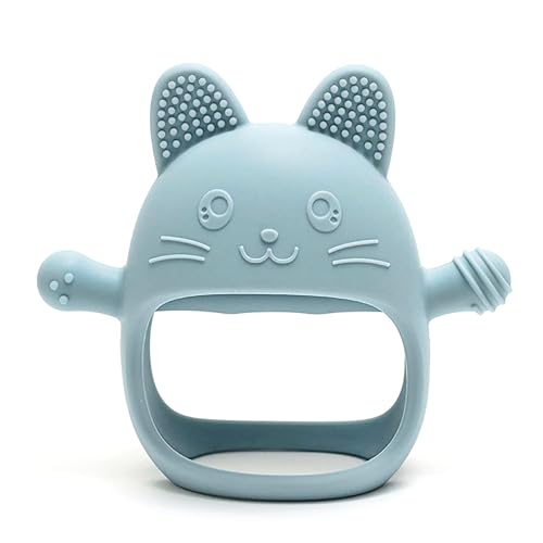 Baby Teething Toys by Komfy LilLove | Non-Toxic Infant Toys 0-6 6-12 Months | CPC Certified Teething Mitten | No Drop Teether for Baby Teething Relief | Baby teether Toys | Teething Pacifier