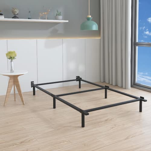 EMODA 7 Inch Twin XL Bed Frames Base for Box Spring and Mattress, 6 Legs Support Sturdy Metal Platform Tool-Free and Easy Assembly, Black