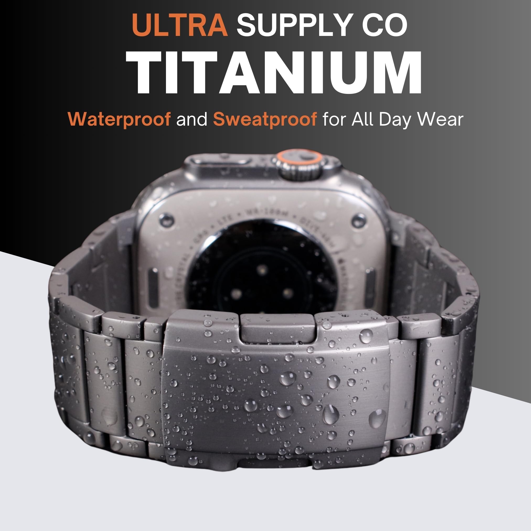Ultra 2 Titanium Band 49mm Compatible with Apple Watch Ultra 2 & Ultra 1 Metal Band - Titanium Metal Bracelet