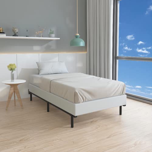 EMODA 7 Inch Twin XL Bed Frames Base for Box Spring and Mattress, 6 Legs Support Sturdy Metal Platform Tool-Free and Easy Assembly, Black
