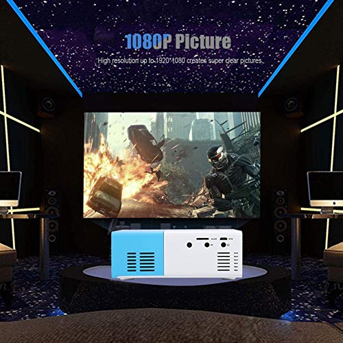 Mini Projector, 1080P Full HD LED Video Projector, Hologram Projector, Indoor/Outdoor Portable Projector, Ideal for Home/Camping/Travel/Party