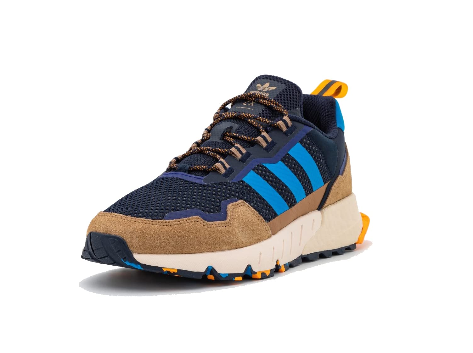 adidas Originals Men's ZX 1K Boost Sneaker Shoes, Legend Ink/Blue Rush/Orange Rush, 10.5 M