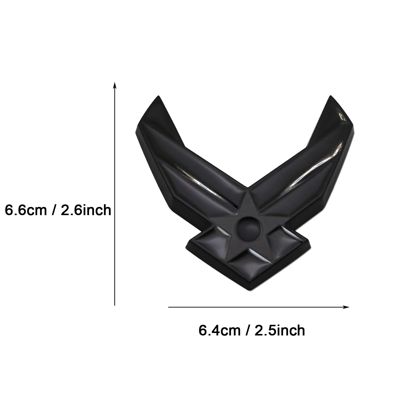 US Air Force USAF 3D Metal Badge Wings Emblem Car Stickers Decals Auto Symbol Bumper Stickers for Truck Motorcycle (Black)