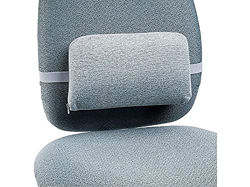 Master Caster 92061 Deluxe Lumbar Support Cushion W/Memory Foam, 12 1/2W X 2 1/2D X 7 1/2H, Black