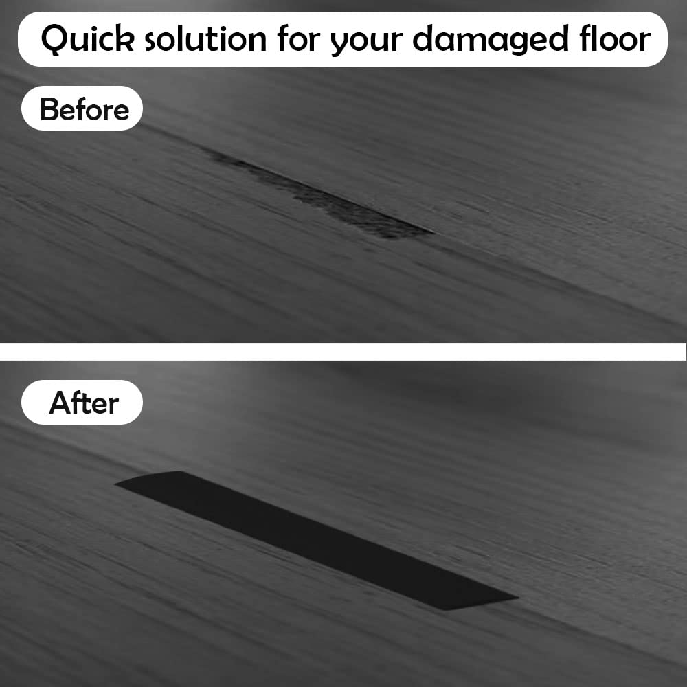Rubber Bond Floor Transition Strip, Self-Adhesive Vinyl Flooring Transitions Laminate Floor Cover Strips | Flat Divider Strip, Easy to Install & Peel (120 Inches, Black)