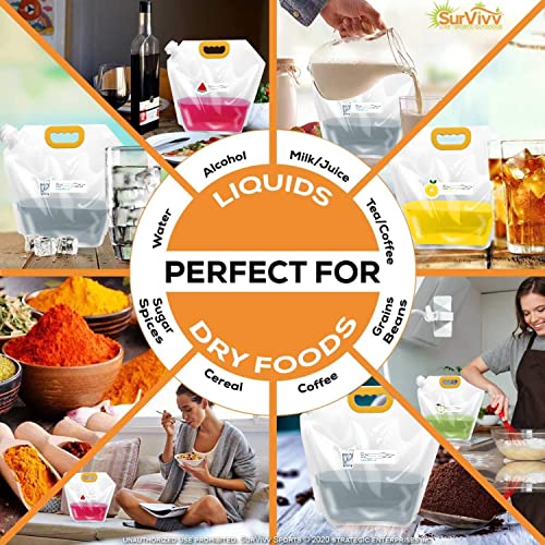 Water Storage Bag Foldable Container Handle Carrier Jugs Storing Wash Station Tank BPA Free Transparent Cube Emergency Survivals Freezer Cateen 1.3/2.6 Gallons