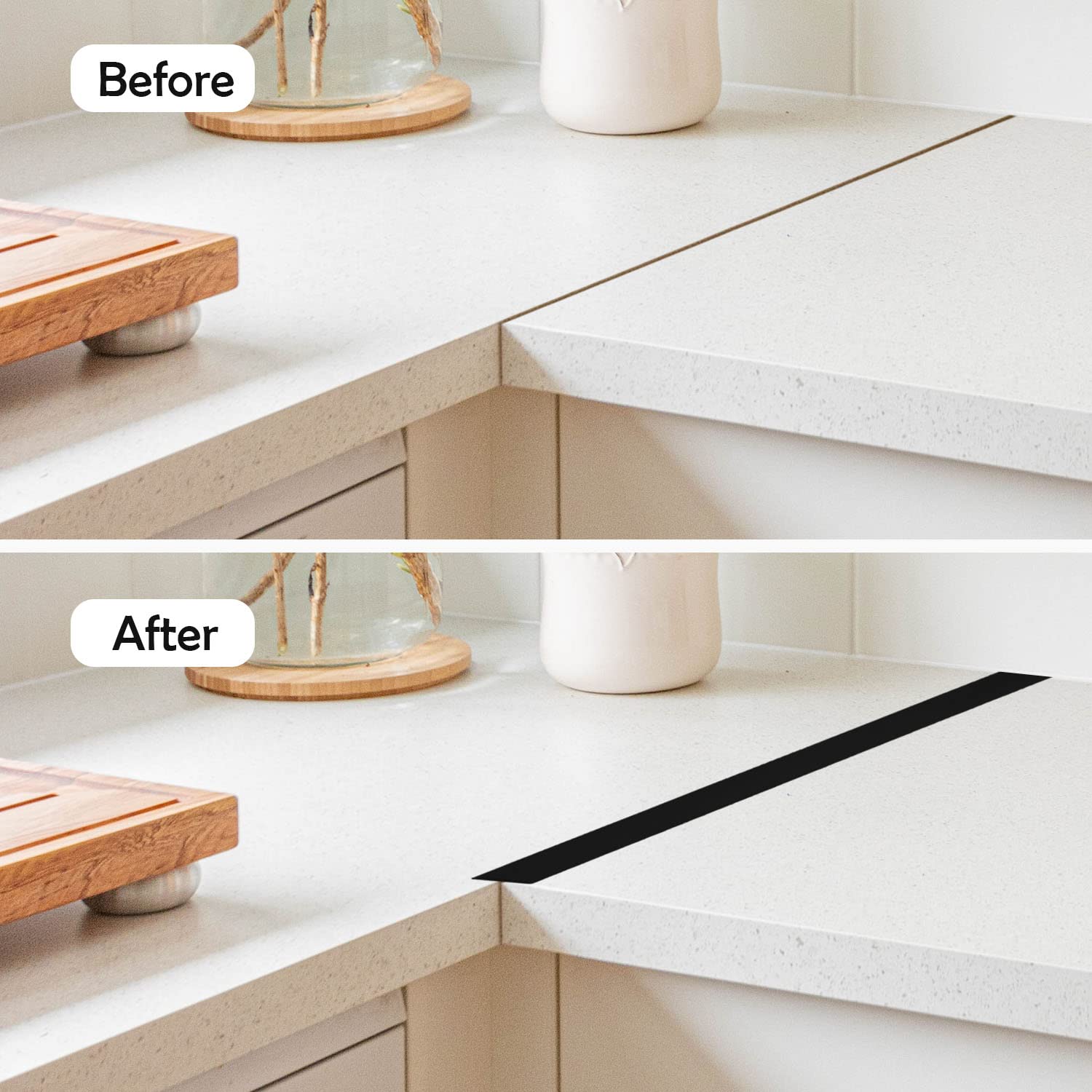 Rubber Bond Floor Transition Strip, Self-Adhesive Vinyl Flooring Transitions Laminate Floor Cover Strips | Flat Divider Strip, Easy to Install & Peel (120 Inches, Black)