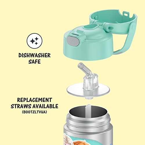 THERMOS FUNTAINER 12 Ounce Stainless Steel Vacuum Insulated Kids Straw Bottle, Frozen 2