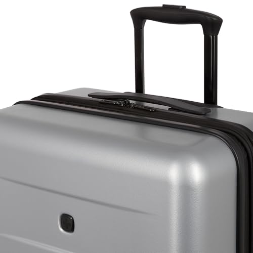 SwissGear 8020 Eclipse Hardside Expandable Luggage with Spinner Wheels, Ultimate Grey, Checked-Large 27-Inch