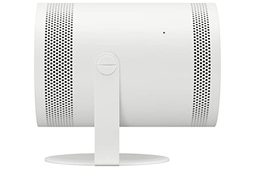 Samsung SP-LSP3BLAXZA 30"-100" HDR Freestyle Smart Portable Projector with an Elite Screens FT92XWH 92" EzCinema Tab-Tension Free-Standing Portable Screen (2022)