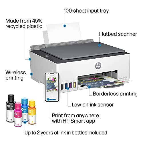HP Smart-Tank 5101 Wireless All-in-One Ink-Tank Printer with up to 2 Years of Ink Included (1F3Y0A)