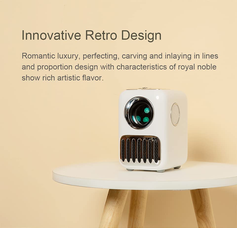 Global Version Wanbo T2R MAX Projector 1080P Mini LED Portable WiFi Full HD Projector 4K Android 9.0 2GB RAM 16GB ROM1920*1080P Keystone Correction for Home Voice Control