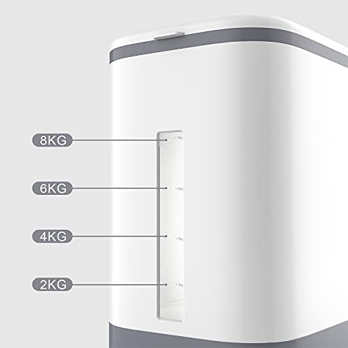 25Lbs Rice Dispenser, Large Grain Container Storage with Lid Measuring Cylinder Moisture Proof Household Cereal Dispenser Bucket for Kitchen Soybean Corn