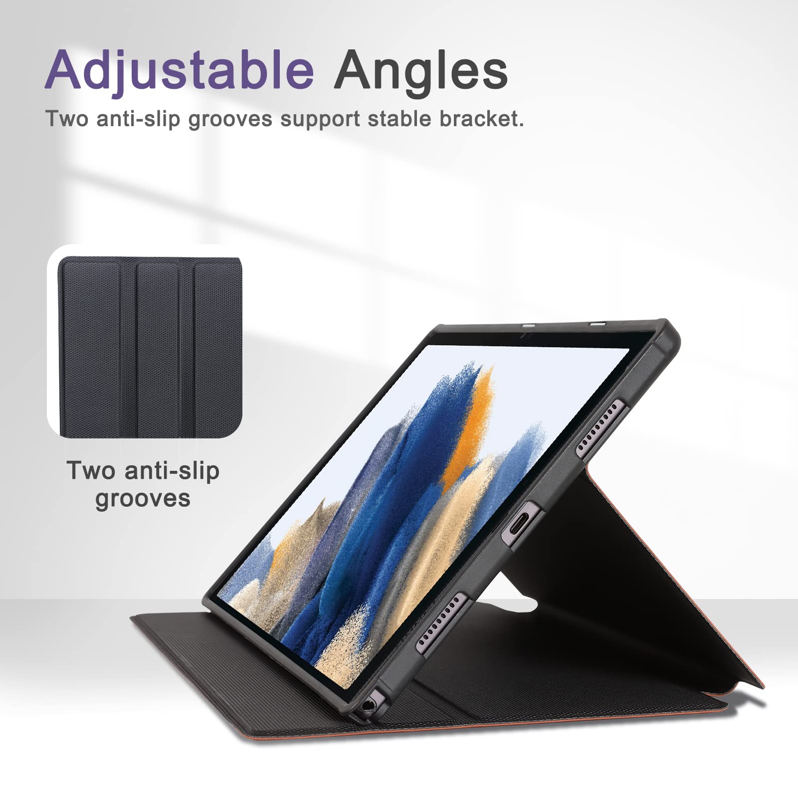 CoBak Case for Samsung Galaxy Tab A8 10.5 Inch 2022, Multi-Viewing Angles, All New PU Leather Smart Cover with Auto Sleep Wake Feature for Samsung Galaxy Tab A8 Tablet,Daffodil Yellow