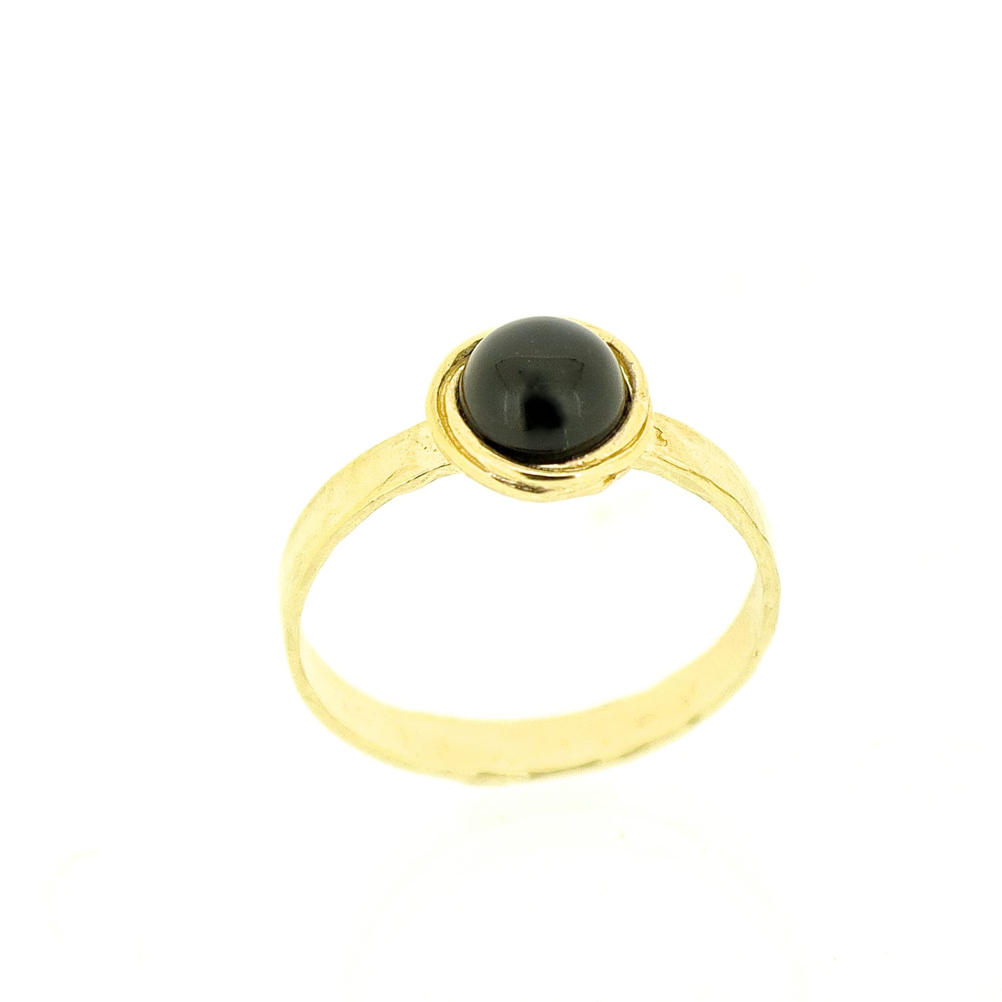 Black stone gold ring, Onyx gold ring, 14k gold plating stone ring band, Stacking stone ring, Small stone gold ring (onyx, 7)