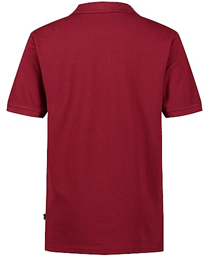 Nautica Boys' Short Sleeve Anchor Polo, Button Closure, Soft & Comfortable, Pique Fabric, Biking Red, 14-16