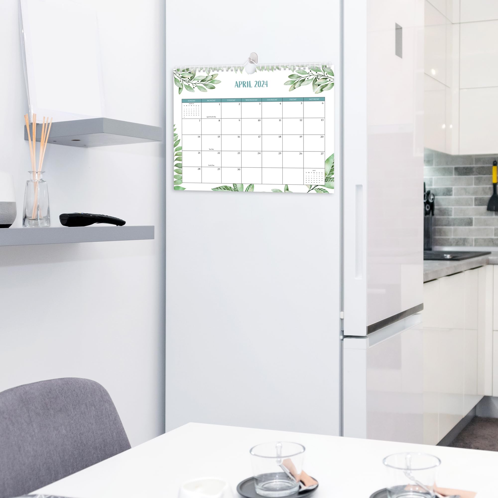 Aesthetic Greenery 2024 Wall Calendar - Runs from June 2023 Until December 2024 - The Perfect 23-24 Spiral Calendar and Monthly Planner for Easy Organizing