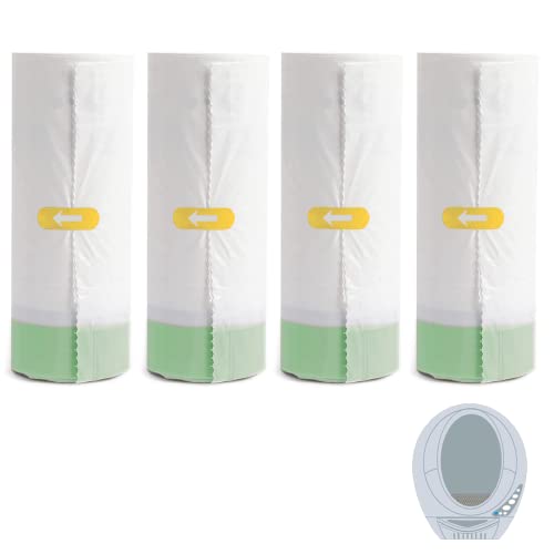 Cat Litter Box Liners, Replacement Waste Drawer Liners Compatible with Litter-Robot 3, 80 Count Drawer Liners for Cat Litter Box Self Cleaning, Drawstring Litter Liner Bags,Easy Clean Up