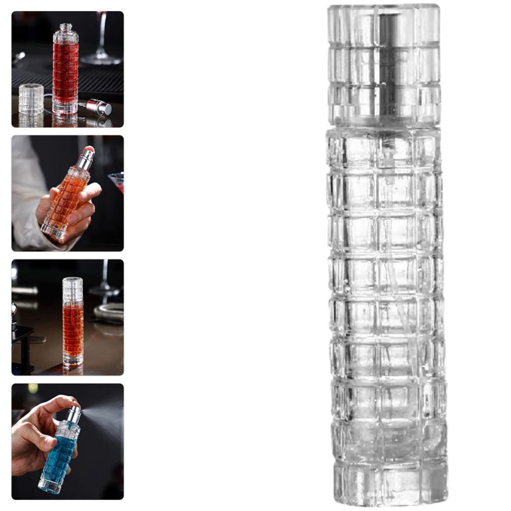 Operitacx Cocktail Atomizer Vintage Glass Spray Bottles Cocktail Sprayer Bar Vermouth Spritzer Olive Oil Mister Bottle Refillable Perfume Sprayer for Home Kitchen Bar 30ml Portable