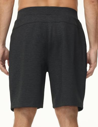 THE GYM PEOPLE Men's Workout Shorts Drawstring Athletic Loose Fit Lounge Sweat Shorts with Pockets Dark Heather Grey