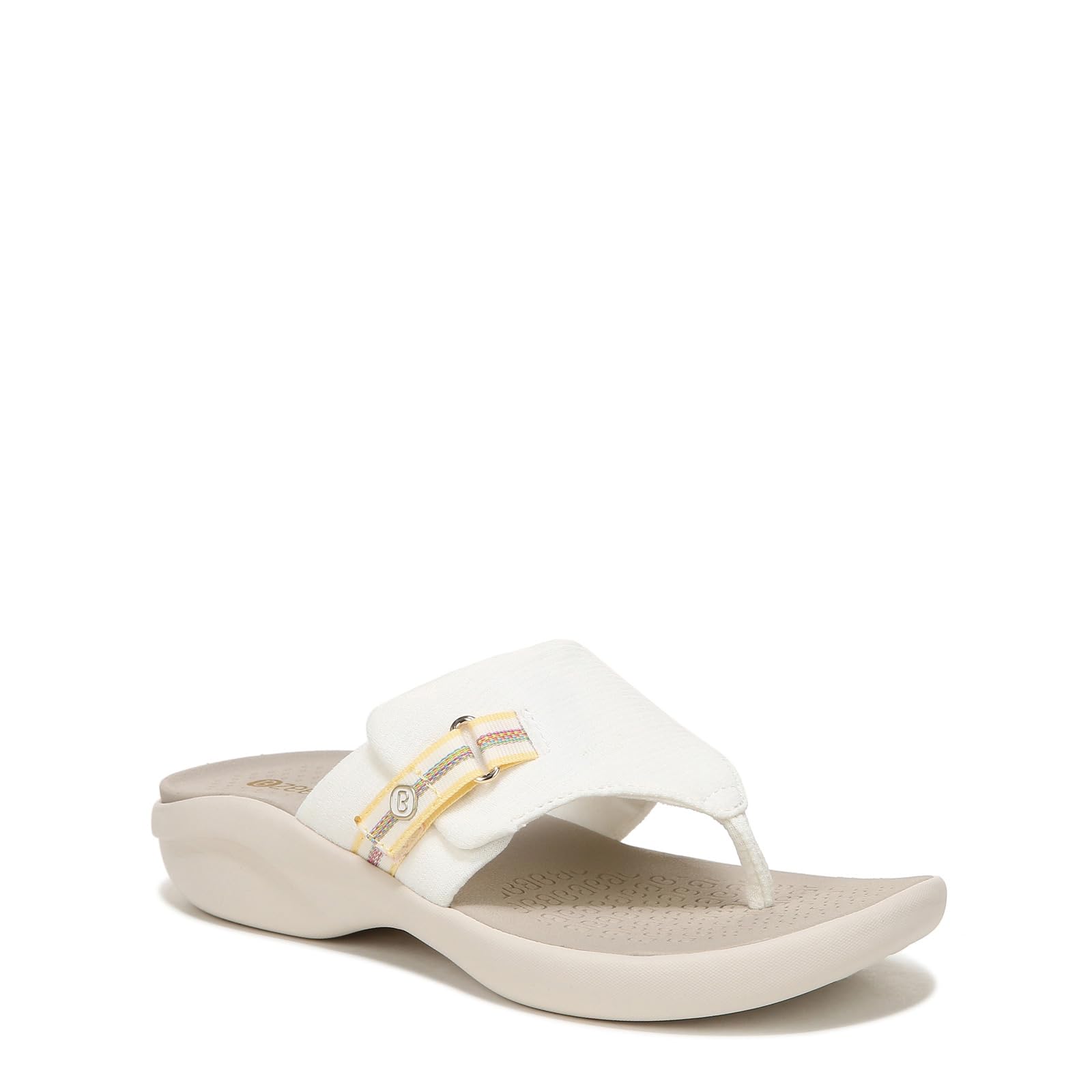 BZees Womens Camp Out Thong Sandal Bright White 6.5 M