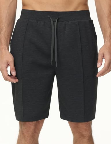 THE GYM PEOPLE Men's Workout Shorts Drawstring Athletic Loose Fit Lounge Sweat Shorts with Pockets Dark Heather Grey