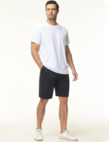 THE GYM PEOPLE Men's Workout Shorts Drawstring Athletic Loose Fit Lounge Sweat Shorts with Pockets Dark Heather Grey