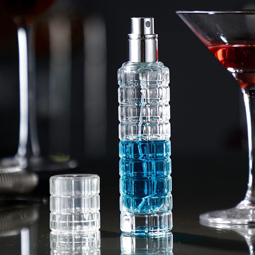 Operitacx Cocktail Atomizer Vintage Glass Spray Bottles Cocktail Sprayer Bar Vermouth Spritzer Olive Oil Mister Bottle Refillable Perfume Sprayer for Home Kitchen Bar 30ml Portable