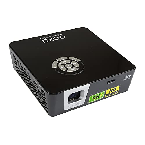 AAXA P6X 1000 Lumen Battery Projector, 4 Hour Battery, Portable Mini Projector, DLP 1080p Support, 30,000 Hours LED, 15000mah Powerbank, HDMI/USB/microSD Input, Worlds Brightest Battery Pico Projector